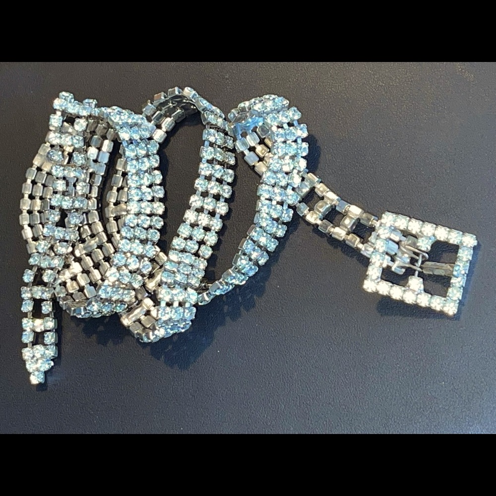 Luxurious Vintage Rhinestone Foil Back C 1940's Long … - Gem